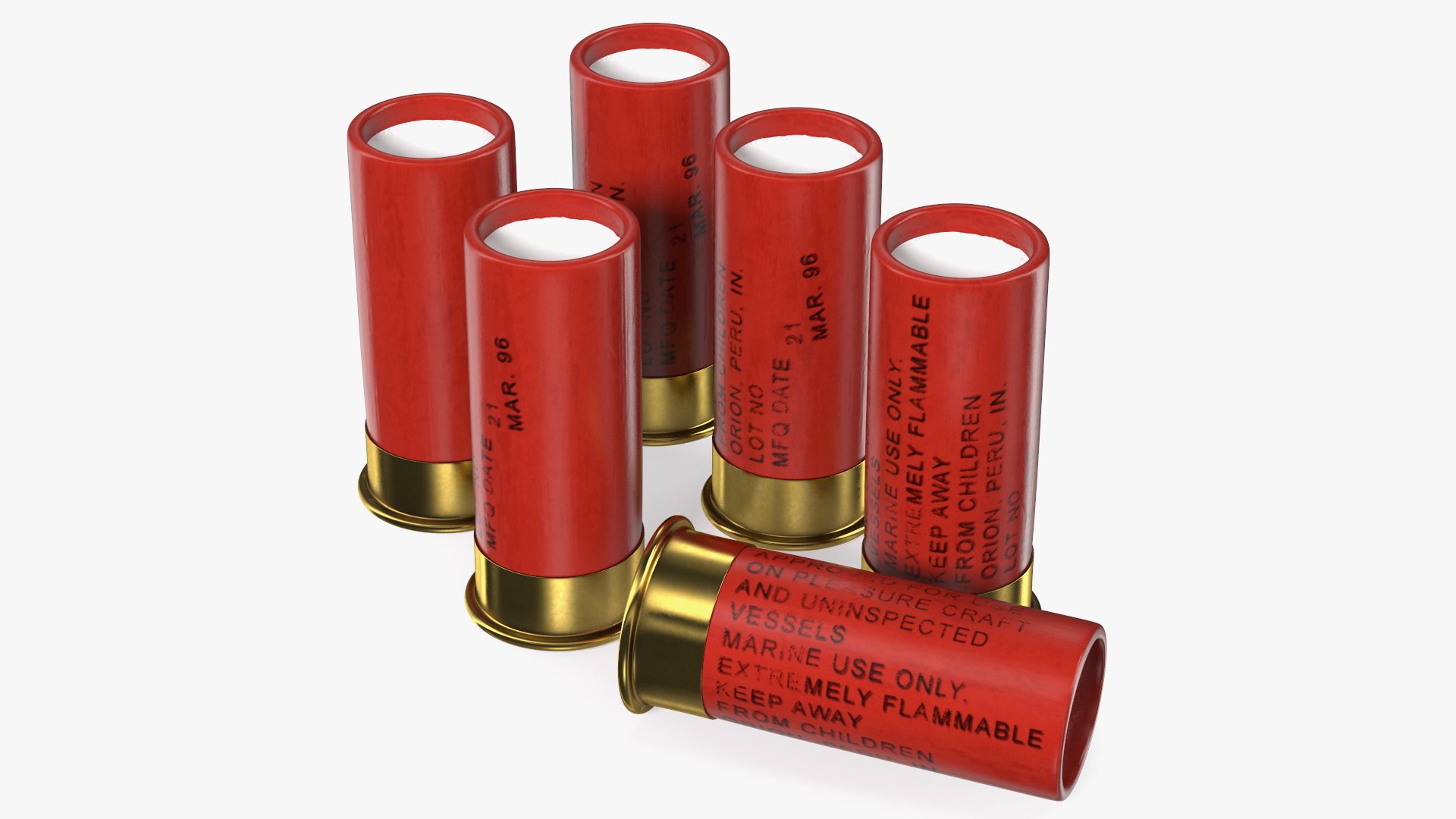 Orion Marine Aerial Flares 12 Gauge Shells 3D - TurboSquid 1729192
