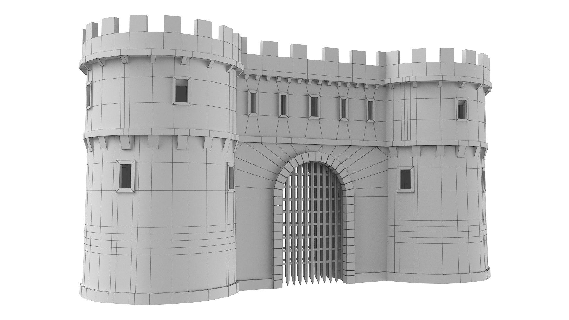 Real Castle Gate 3D - TurboSquid 1438351