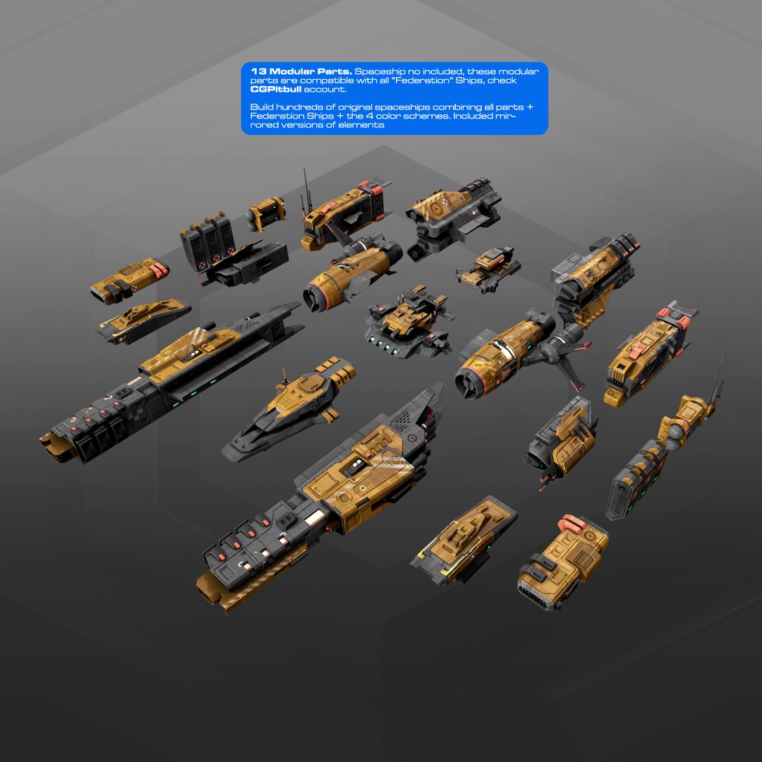 3D Model Modular Ship Parts - TurboSquid 1427619