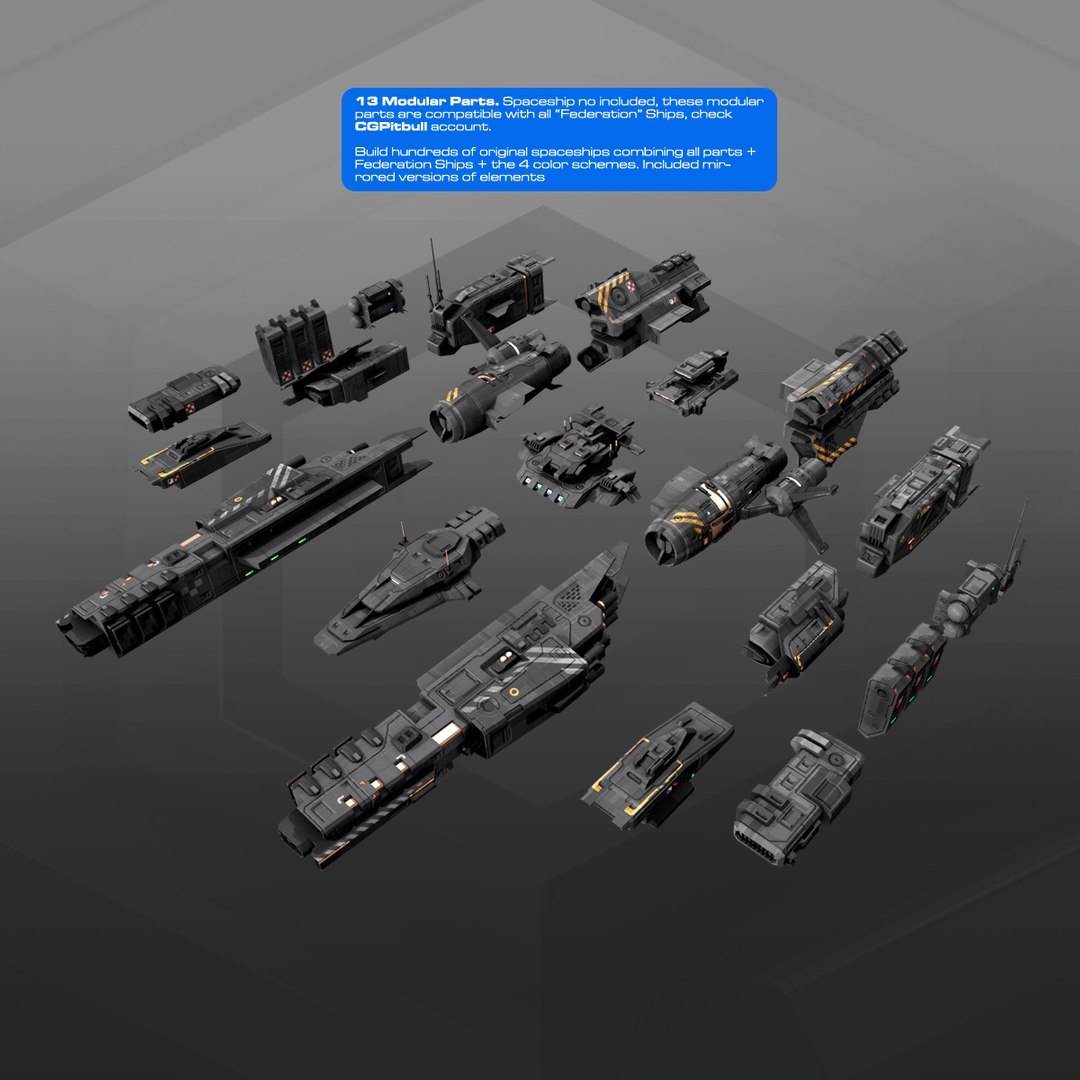 3D Model Modular Ship Parts - TurboSquid 1427619