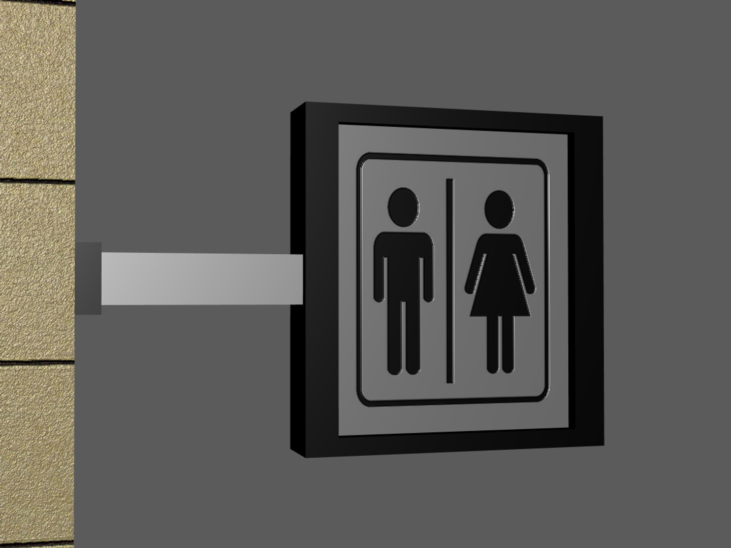 Free sign toilet 3D model | 1143169 | TurboSquid