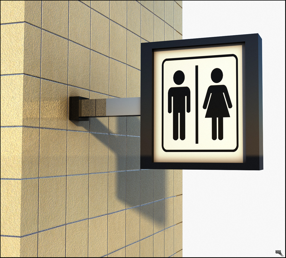 Free sign toilet 3D model | 1143169 | TurboSquid