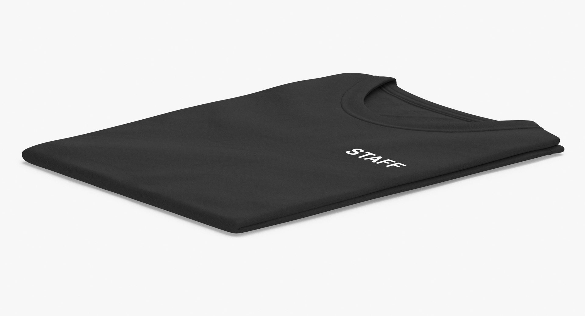 3D Female Crew Neck Folded Black Staff 02 model - TurboSquid 1752902