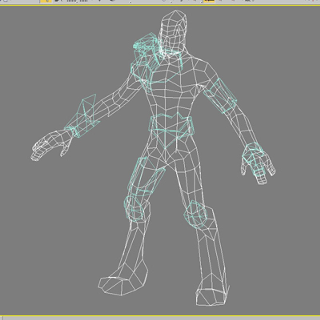 free alien normal mapped 3d model