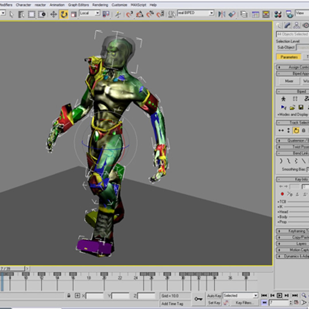 free alien normal mapped 3d model
