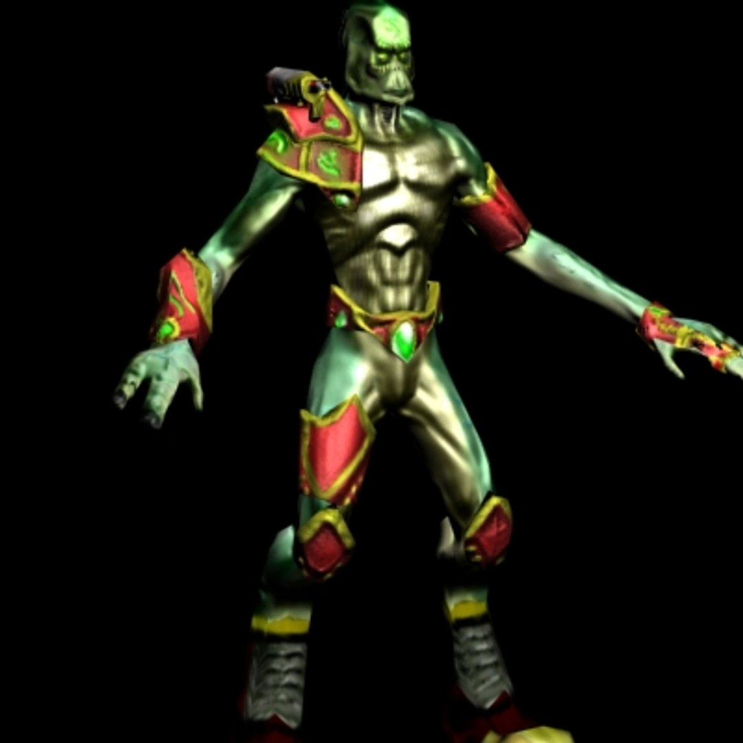 free alien normal mapped 3d model