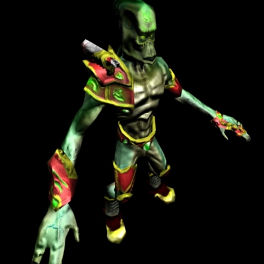 free alien normal mapped 3d model