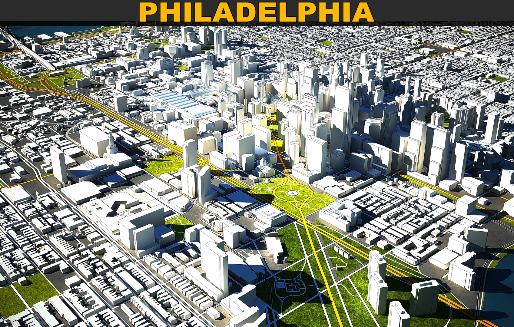 Philadelphia Skyline Buildings 3D Model - TurboSquid 1430744