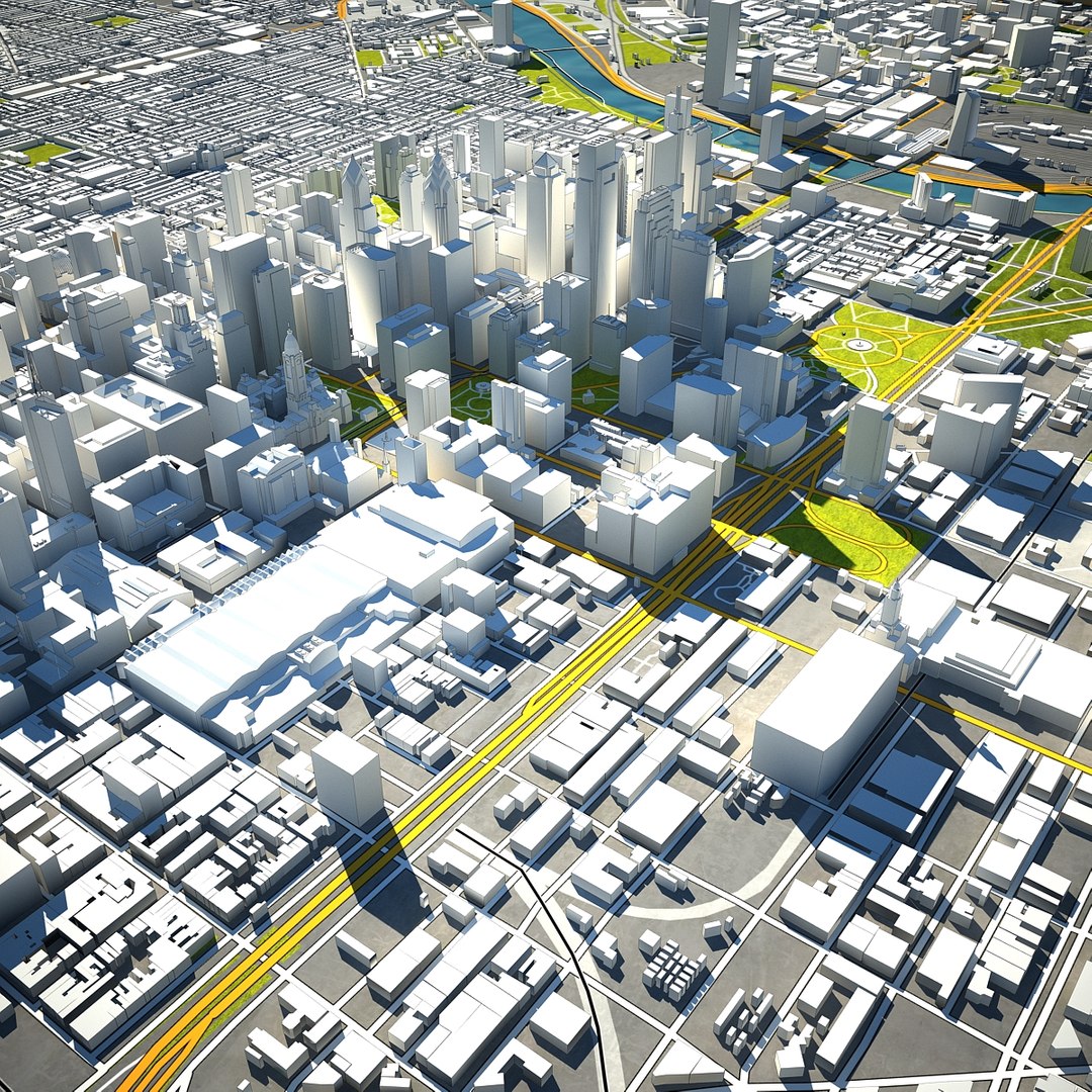 Philadelphia Skyline Buildings 3D Model - TurboSquid 1430744