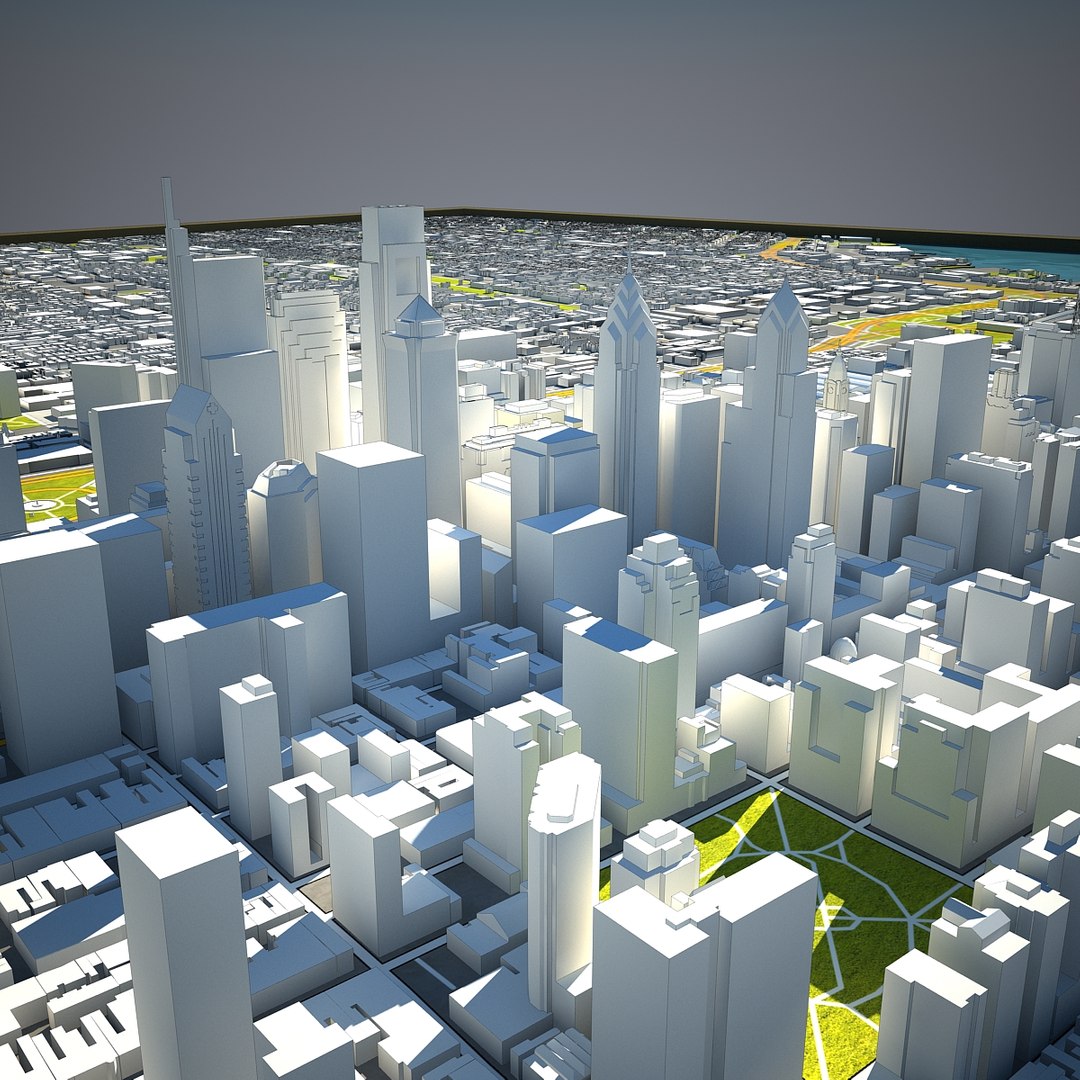 Philadelphia Skyline Buildings 3D Model - TurboSquid 1430744