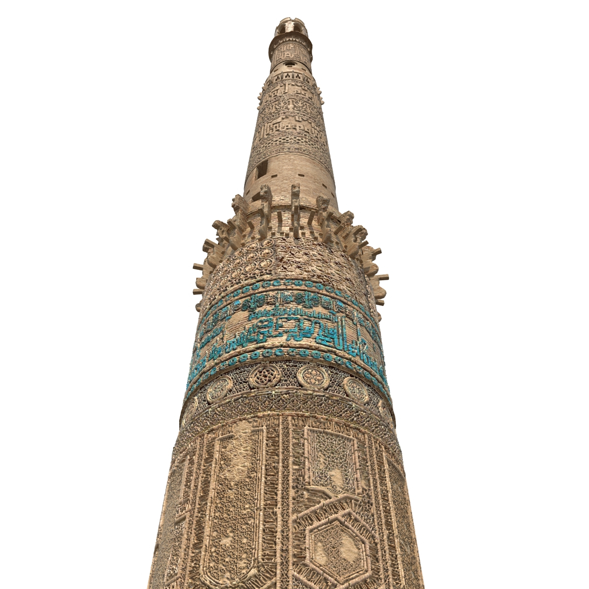 minaret jam afghanistan modeled 3d model