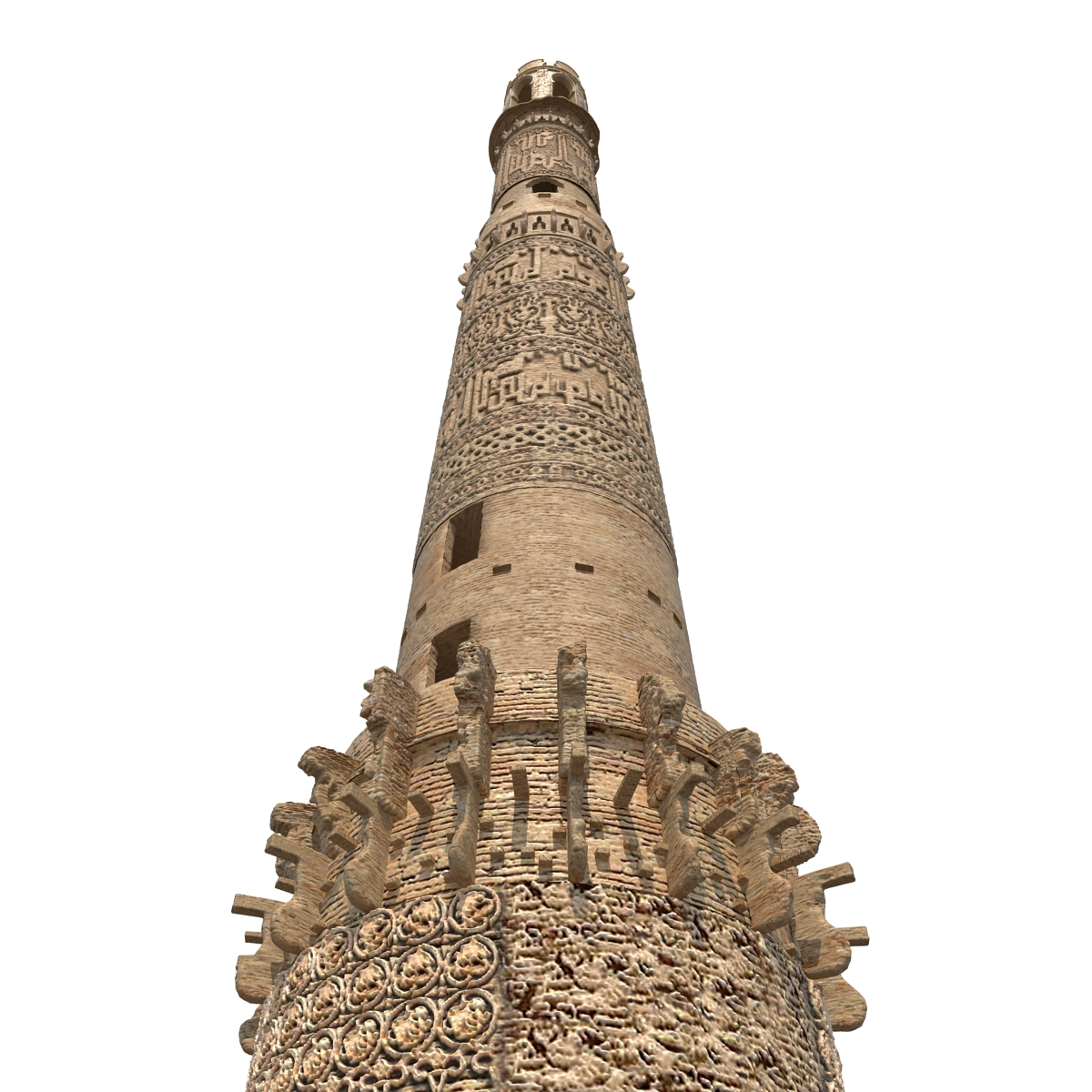 minaret jam afghanistan modeled 3d model