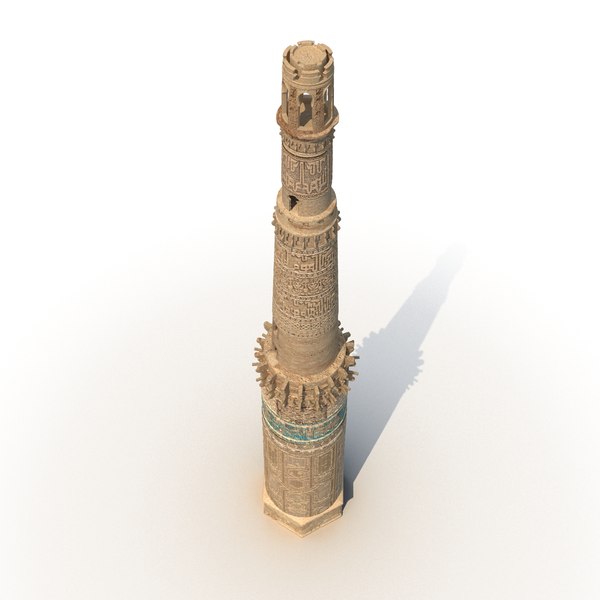 minaret jam afghanistan modeled 3d model