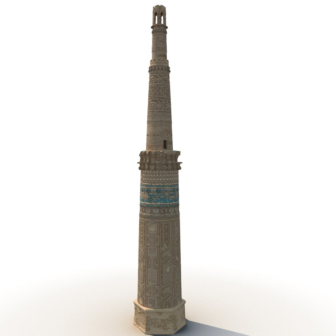 minaret jam afghanistan modeled 3d model