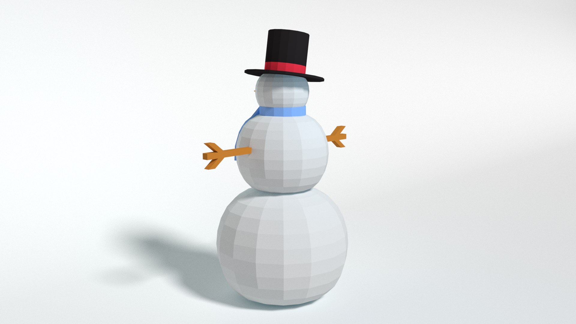 Cartoon Snowman Snow 3D Model - TurboSquid 1449863