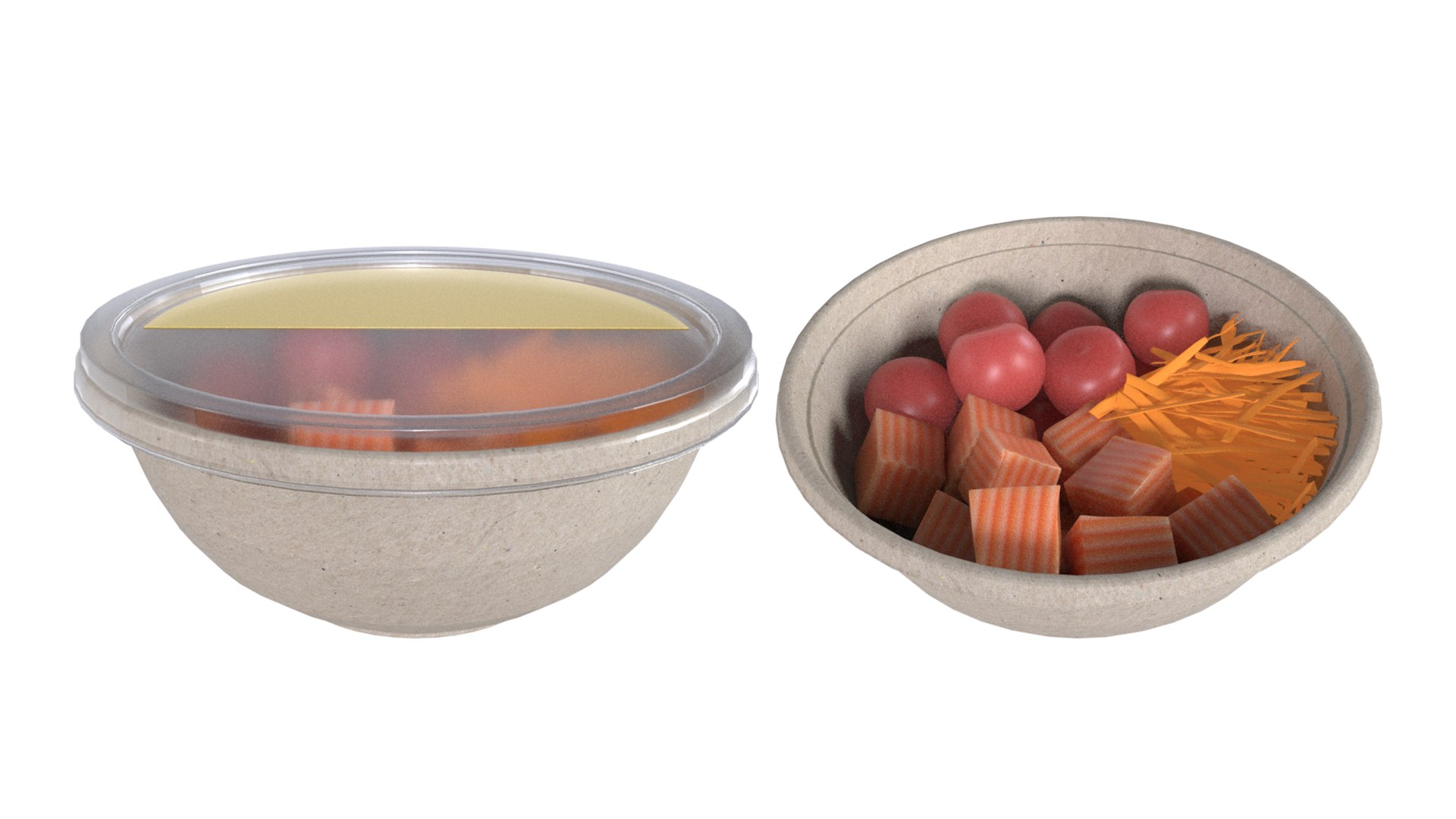 3D Healthy Food Container With Label Model - TurboSquid 2153694