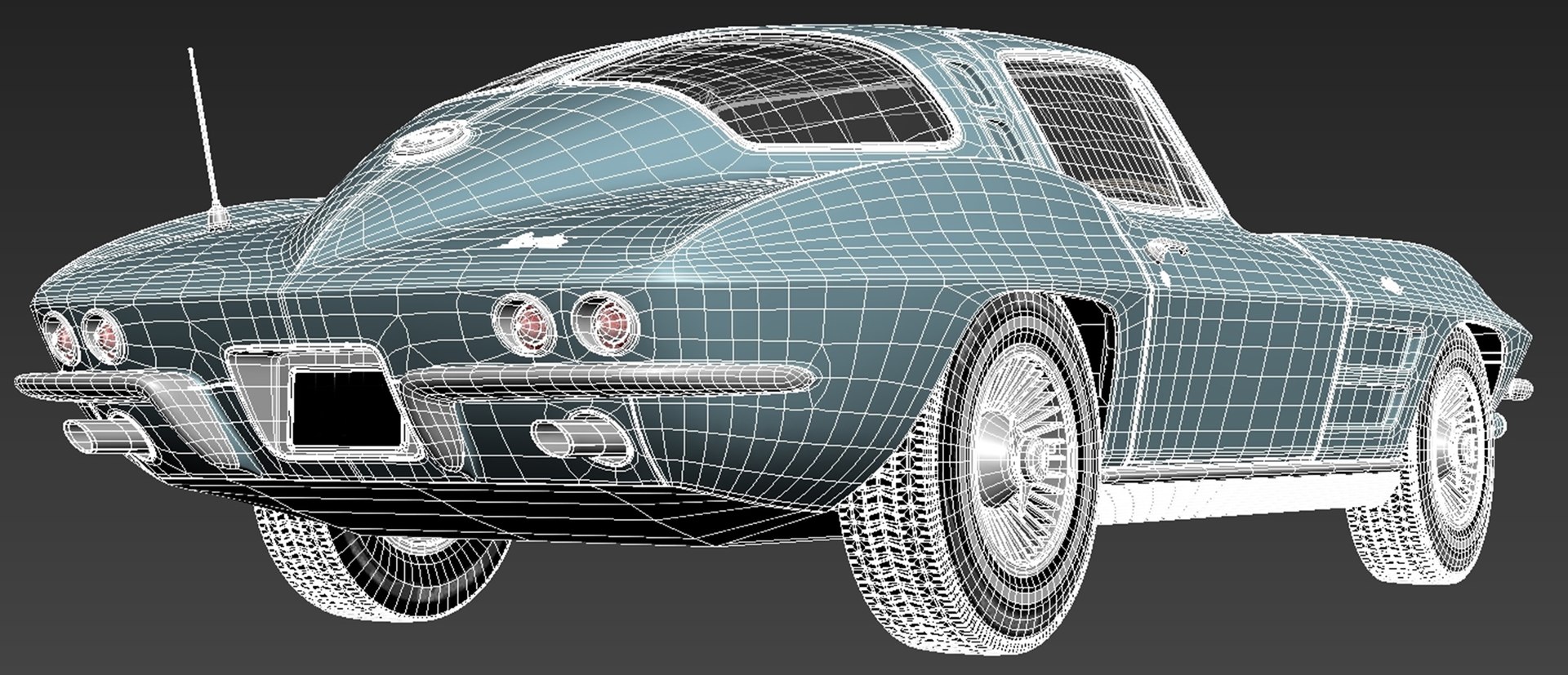 Chevrolet Corvette C2 Coupe 1963 Model - TurboSquid 2217637