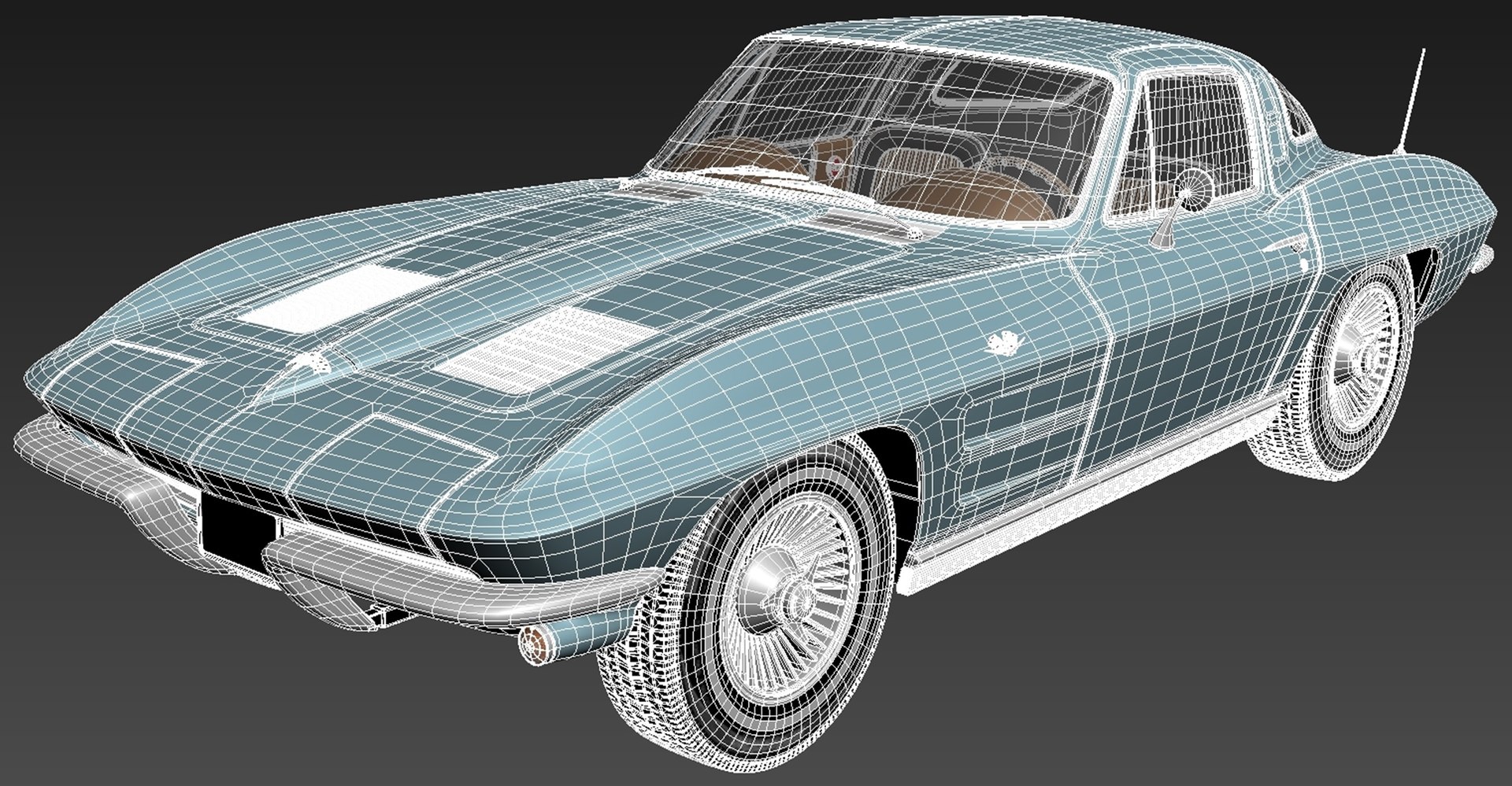 Chevrolet Corvette C2 Coupe 1963 Model - TurboSquid 2217637