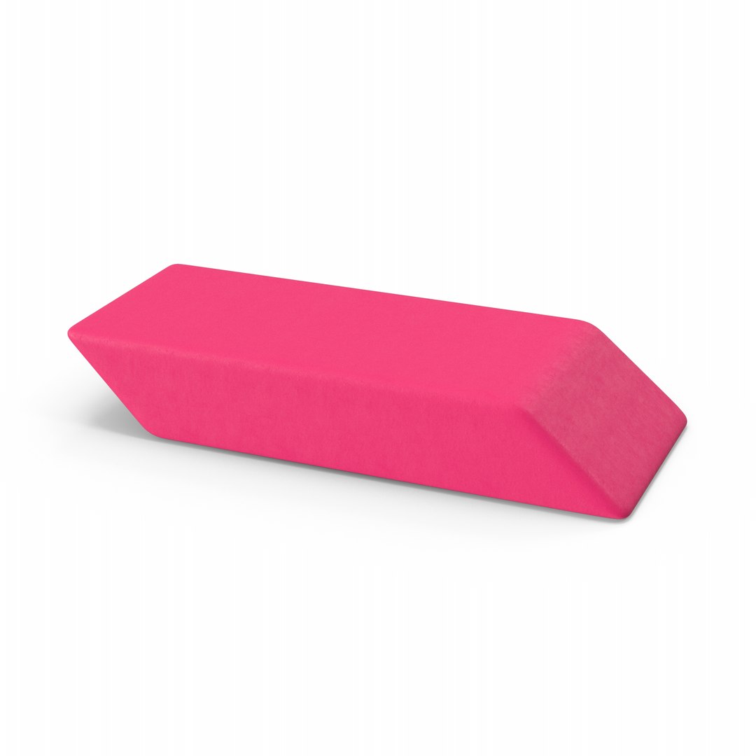 Red Eraser 3D Model - TurboSquid 1842689