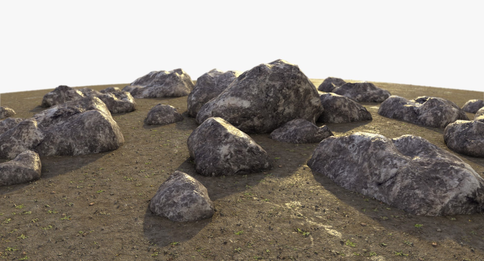 Scene Rocks Formation 3d Model