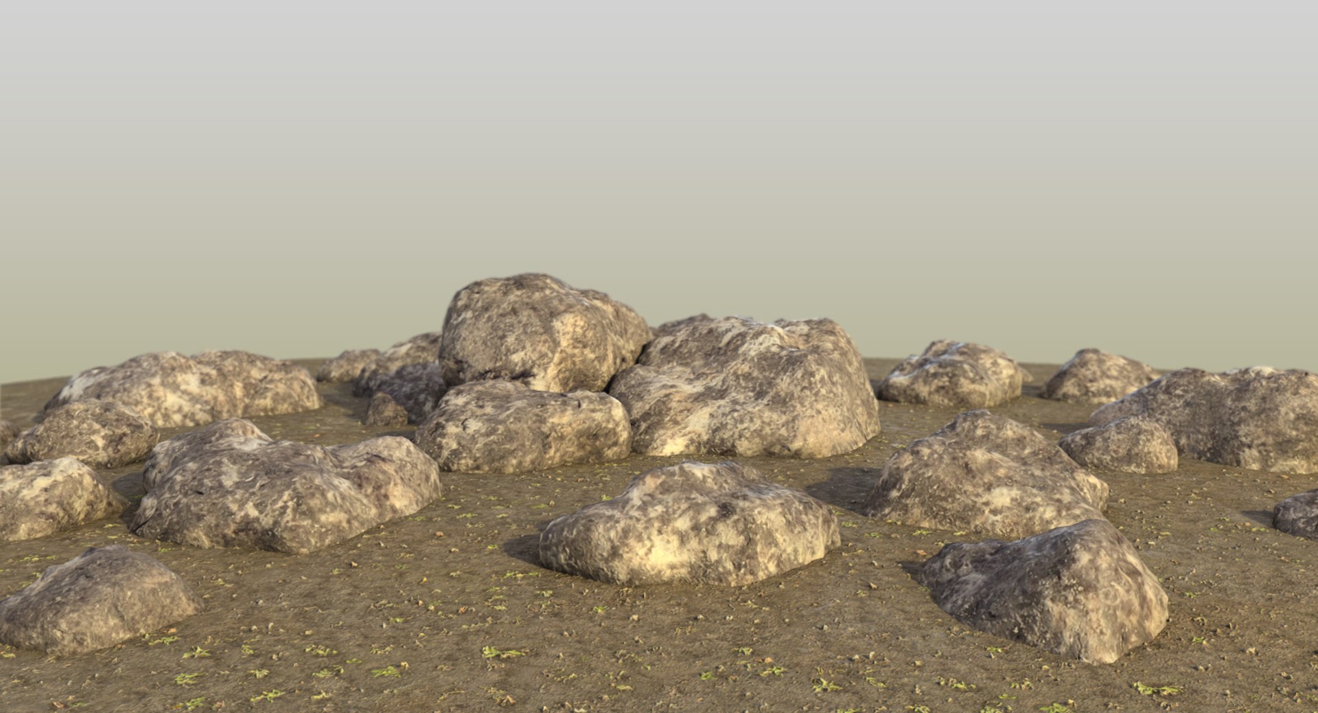 Scene Rocks Formation 3d Model