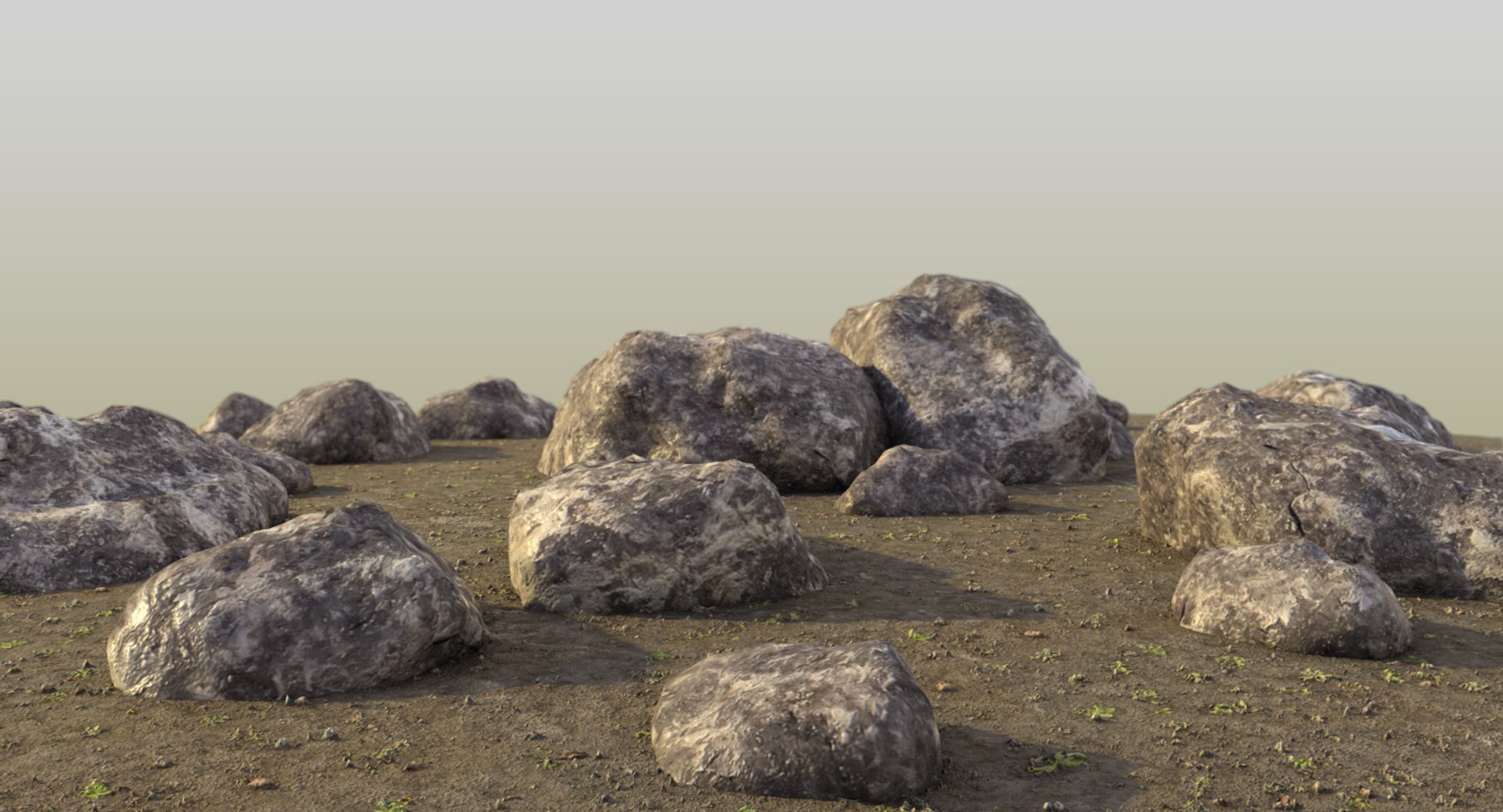 Scene Rocks Formation 3d Model