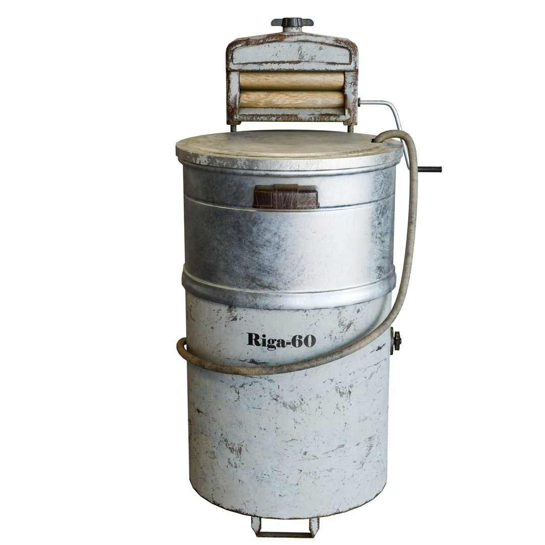 Old Soviet Washing Machine Model - TurboSquid 2264778