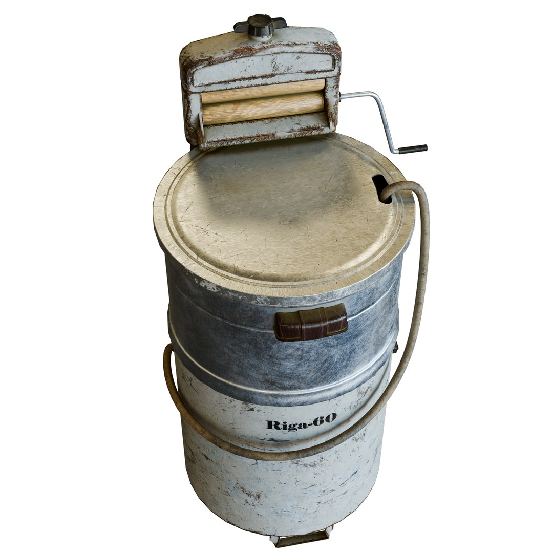 Old Soviet Washing Machine Model - TurboSquid 2264778