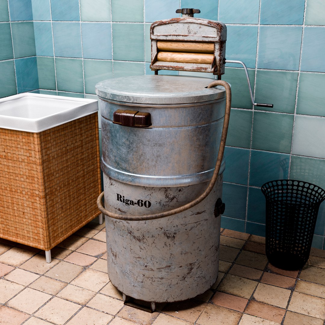 Old Soviet Washing Machine Model - TurboSquid 2264778