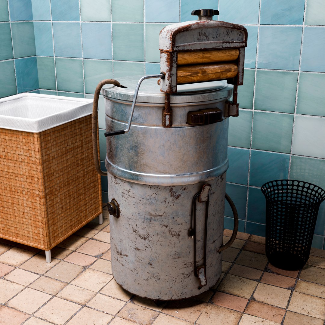 Old Soviet Washing Machine Model - TurboSquid 2264778