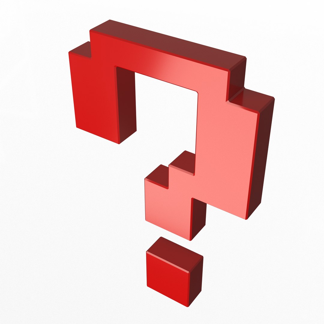 Question Pixelated Symbol 3D Model - TurboSquid 1850768