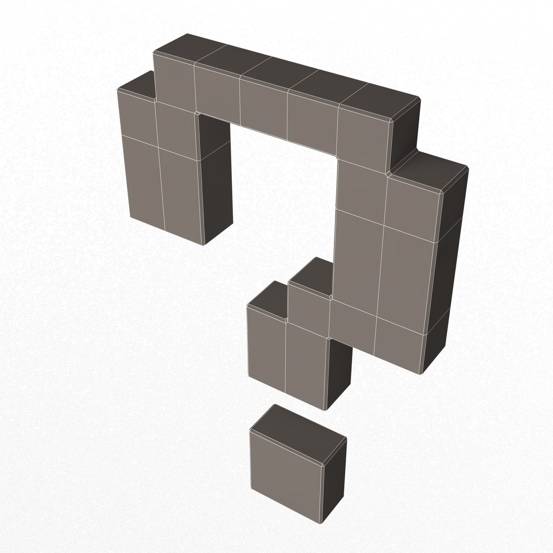 Question Pixelated Symbol 3D Model - TurboSquid 1850768