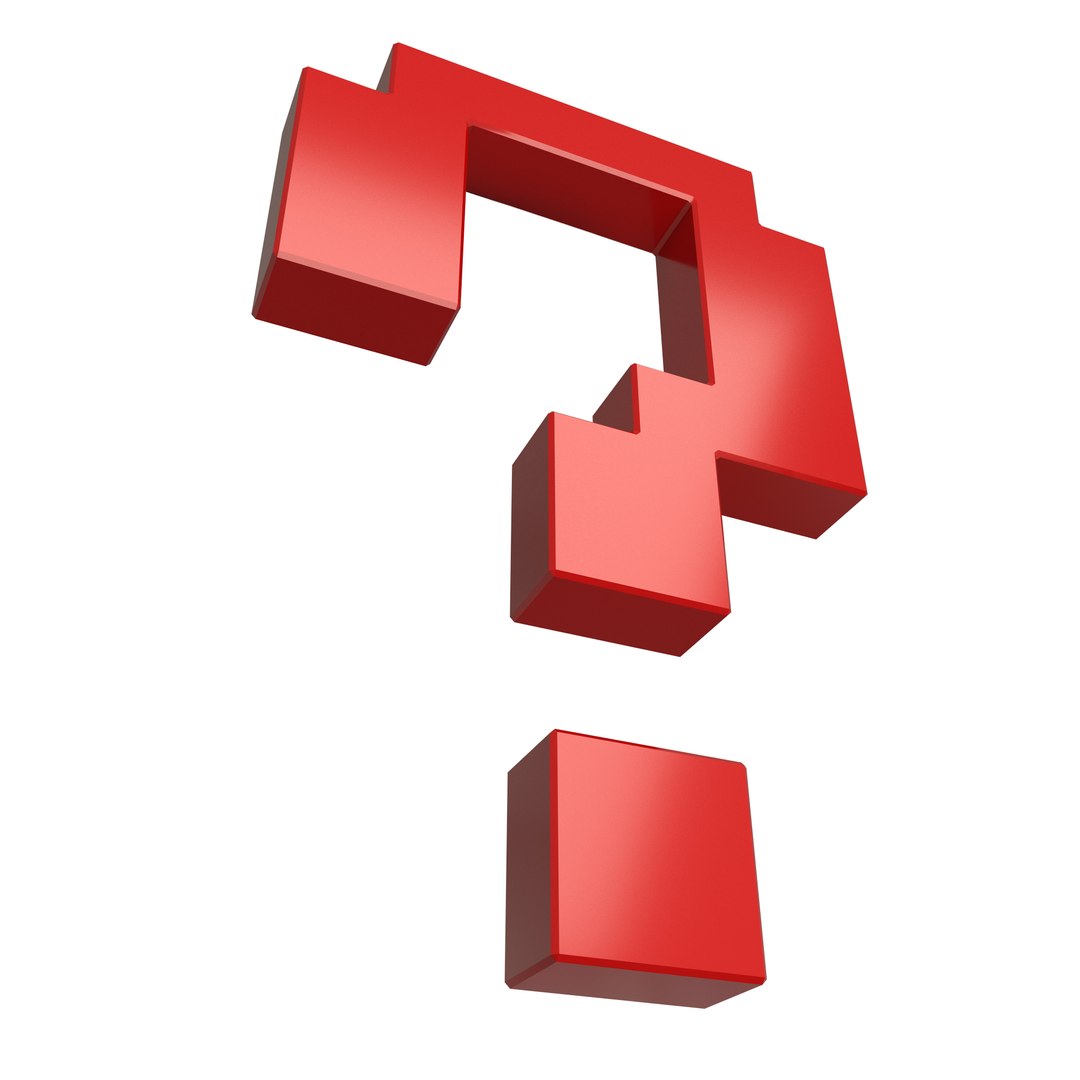 Question Pixelated Symbol 3D Model - TurboSquid 1850768