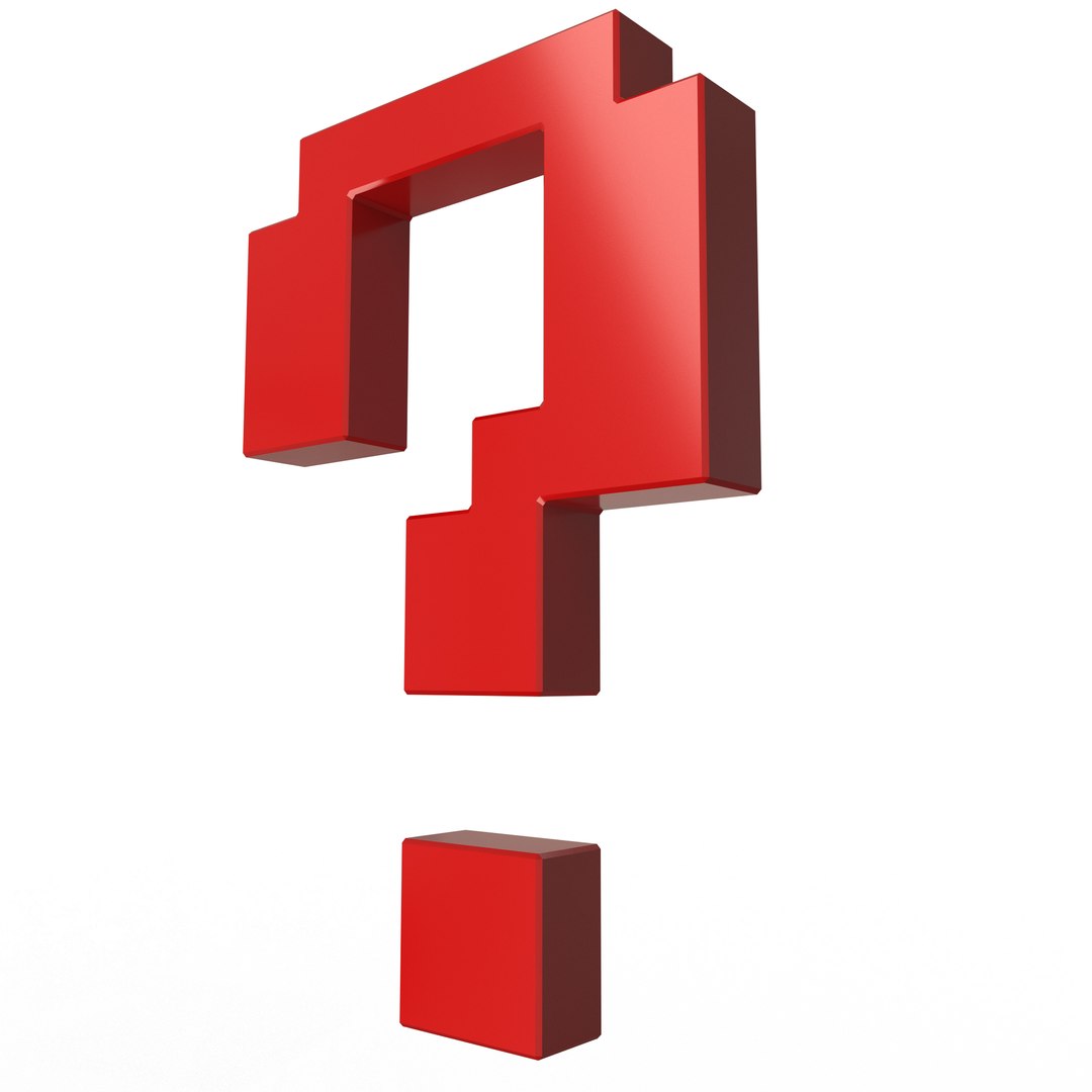 Question Pixelated Symbol 3D Model - TurboSquid 1850768