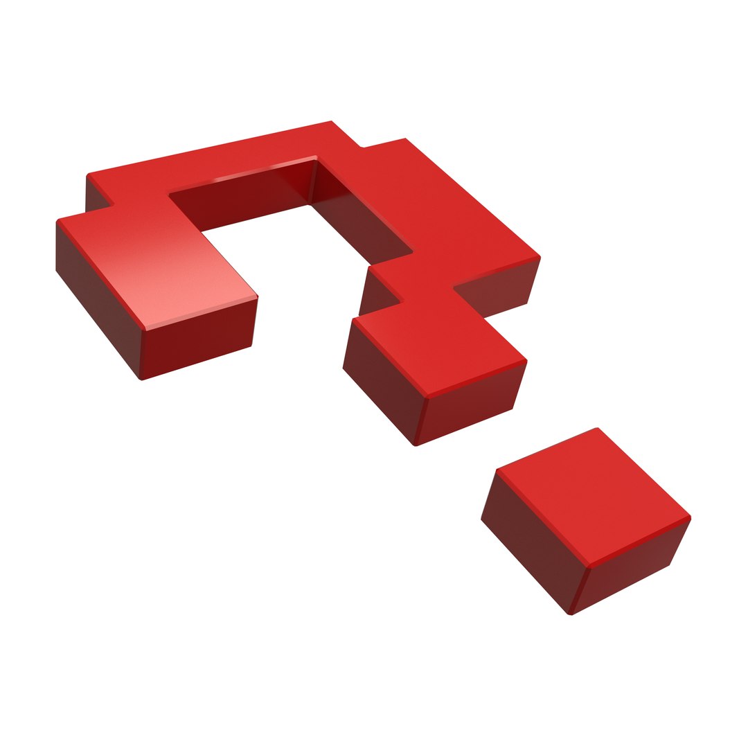 Question Pixelated Symbol 3D Model - TurboSquid 1850768