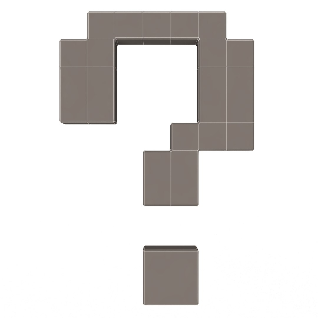 Question Pixelated Symbol 3D Model - TurboSquid 1850768