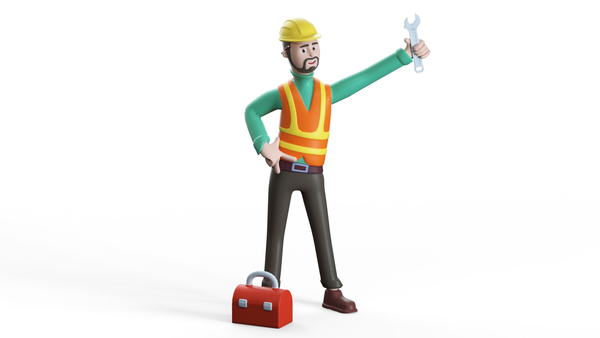 3D Cartoon Worker - Rigged - TurboSquid 1998554