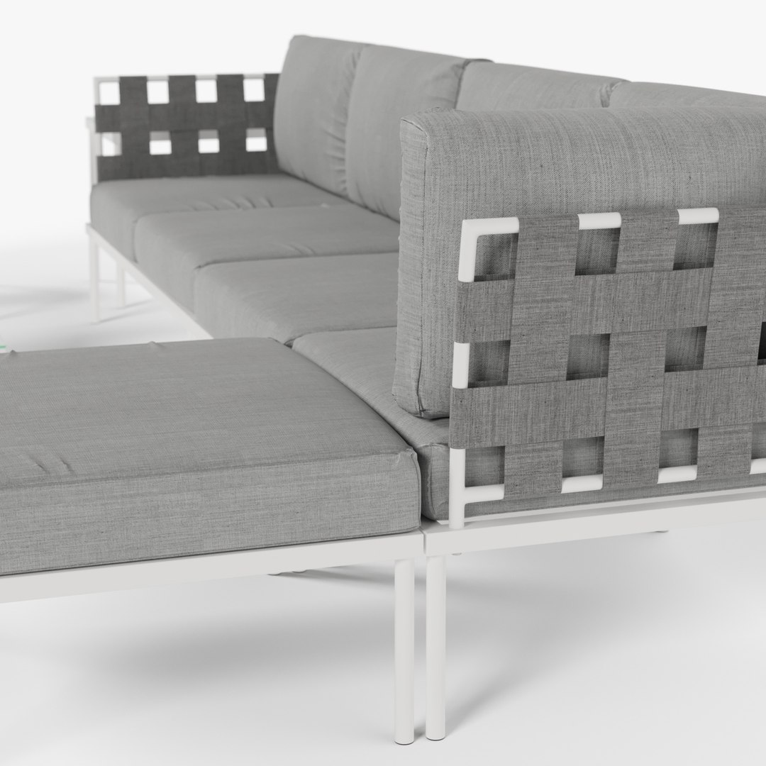 3D White Set Armchair Sofa Model - TurboSquid 1229015