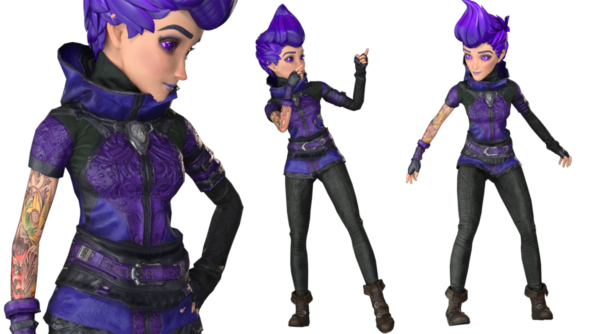 Cartoon Rigged Girl-Liza 3D Character model - TurboSquid 2166389