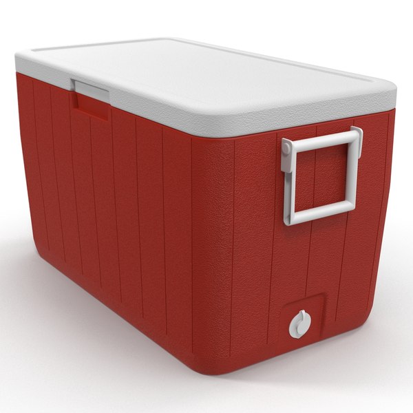 48 quart cooler red 3d 3ds