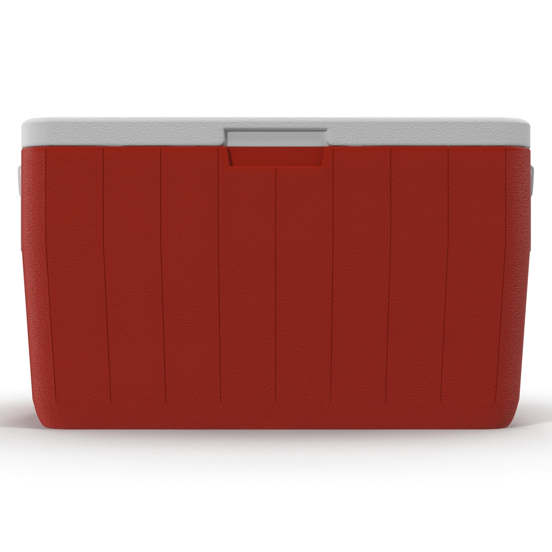 48 quart cooler red 3d 3ds