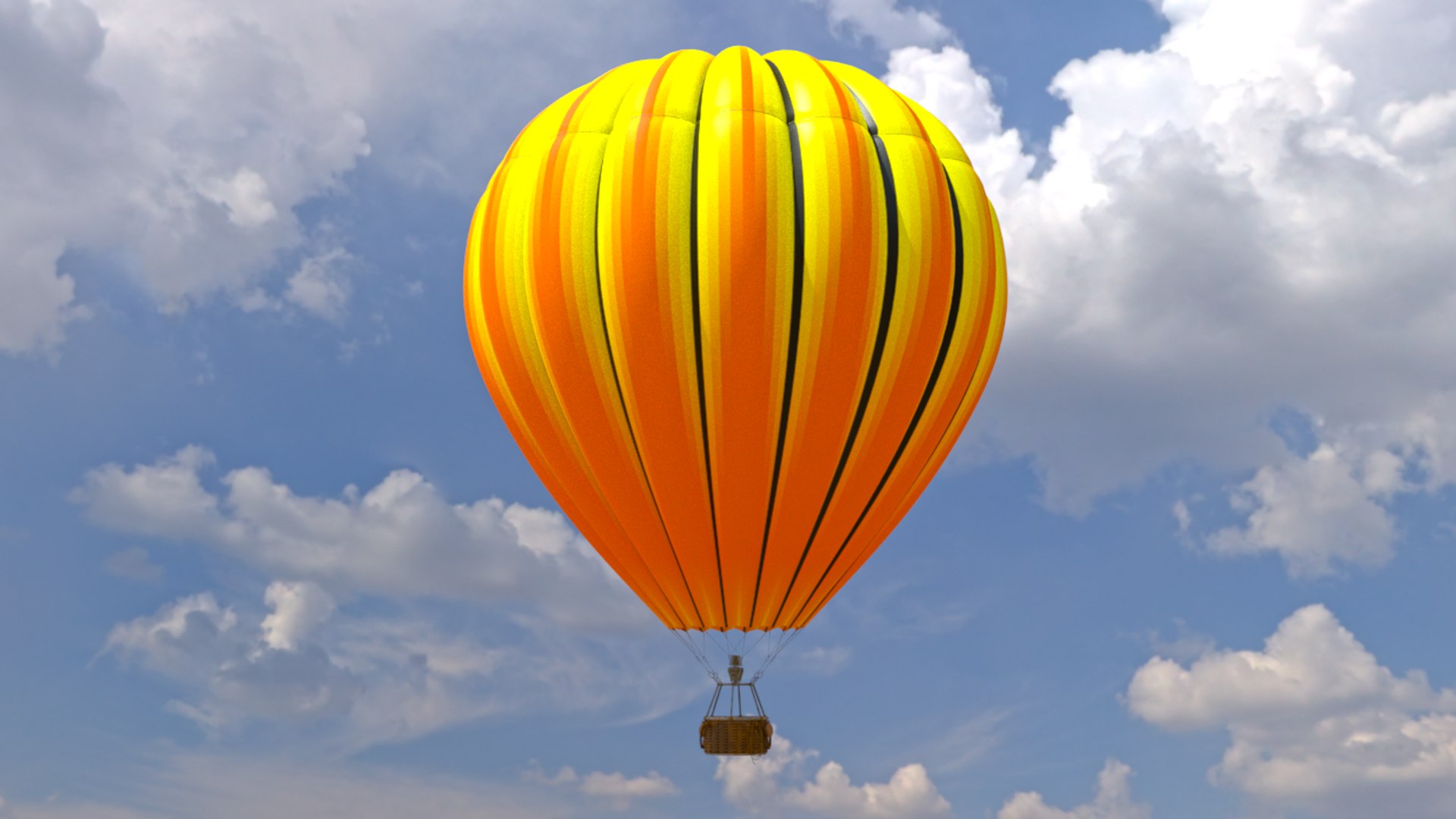 3D Hot Air Balloon Model - TurboSquid 1339068