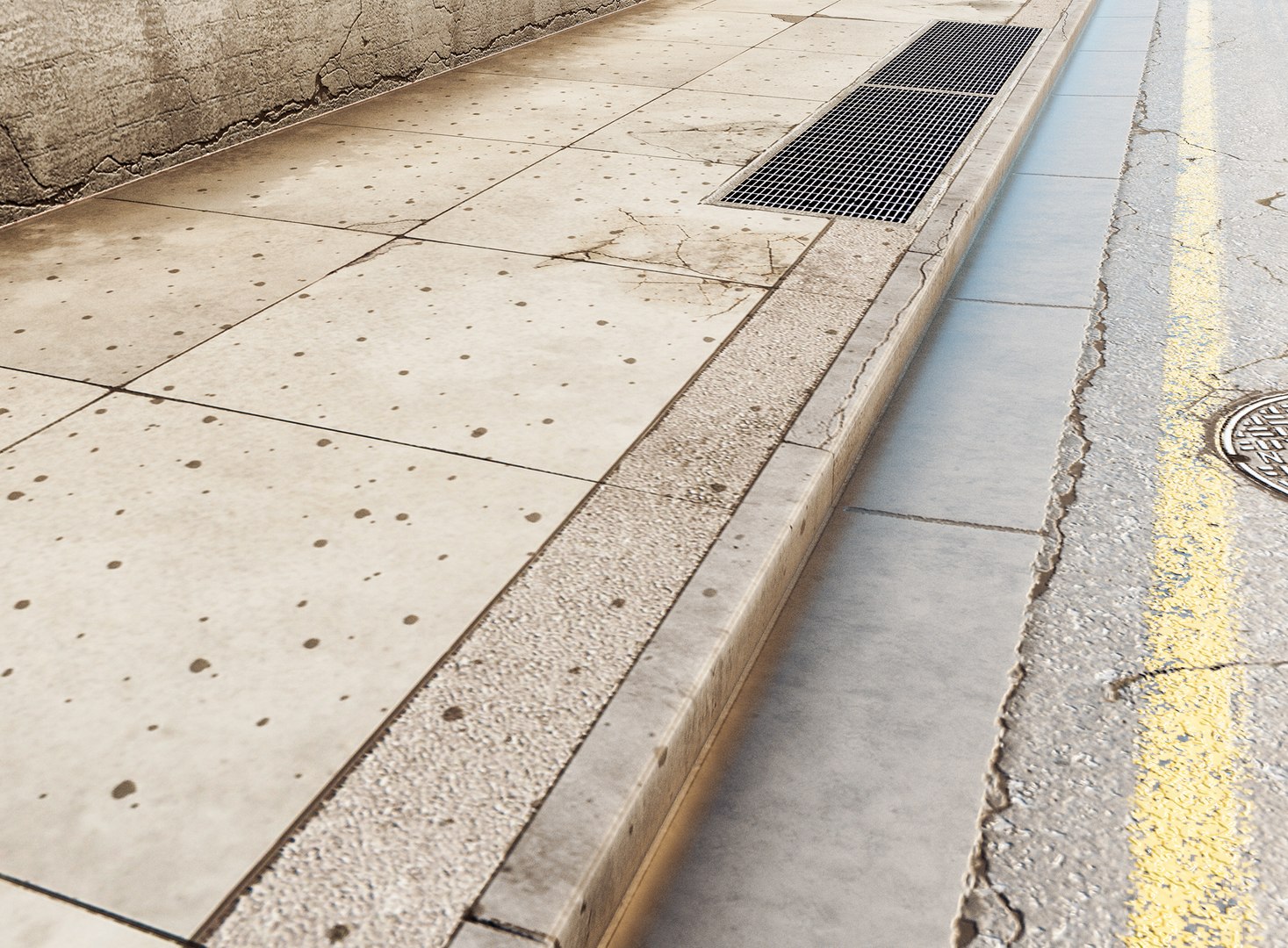 Sidewalk Stage Scene Model - TurboSquid 2170206