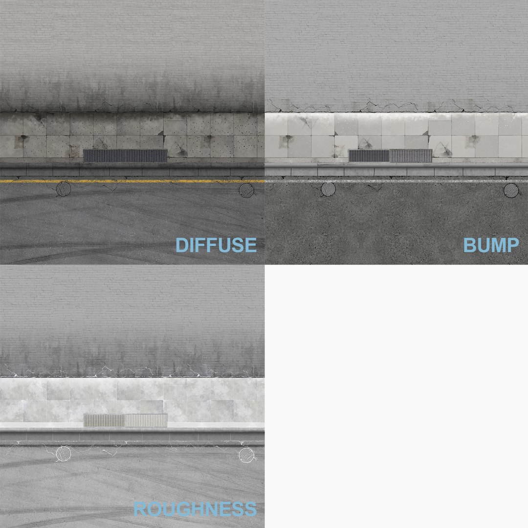 Sidewalk Stage Scene Model - TurboSquid 2170206