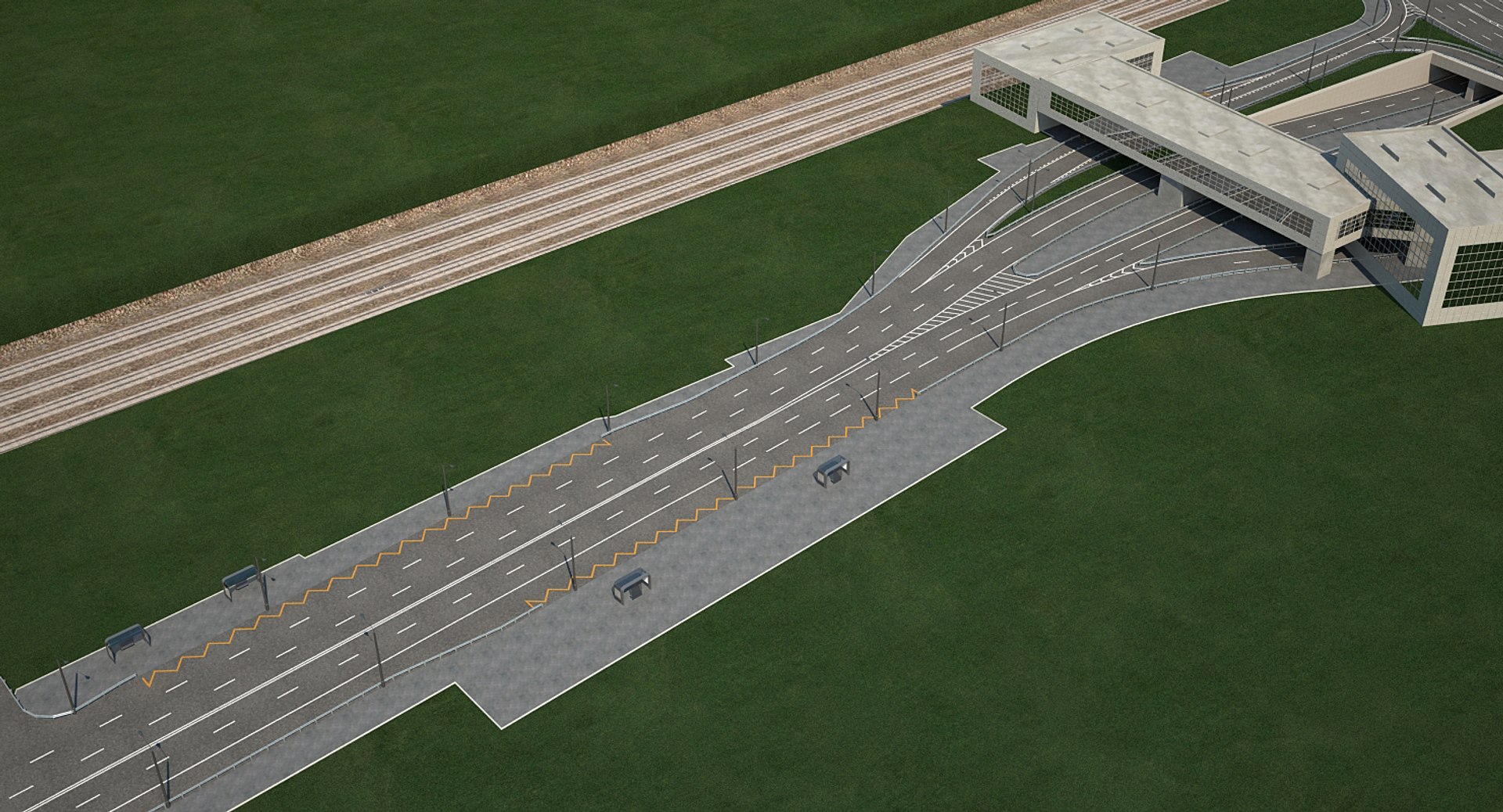 Highway Road Junction Model | 1148391 | TurboSquid
