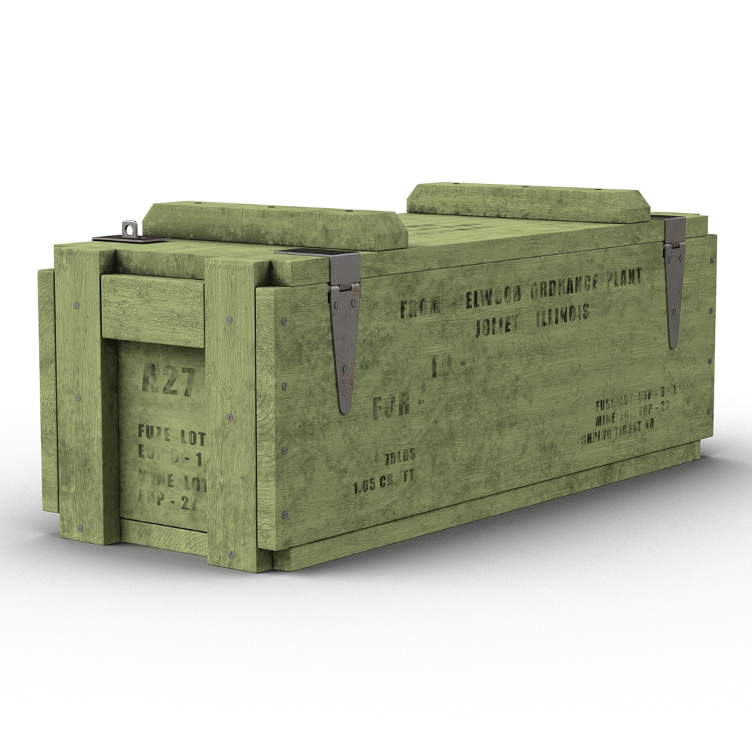 3d ammo crate 3 green
