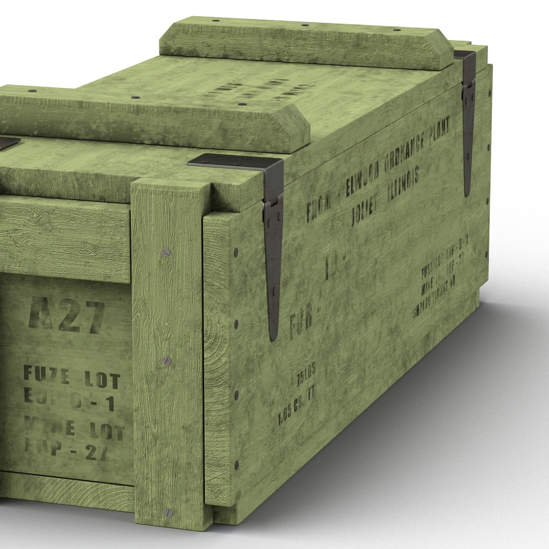 3d ammo crate 3 green