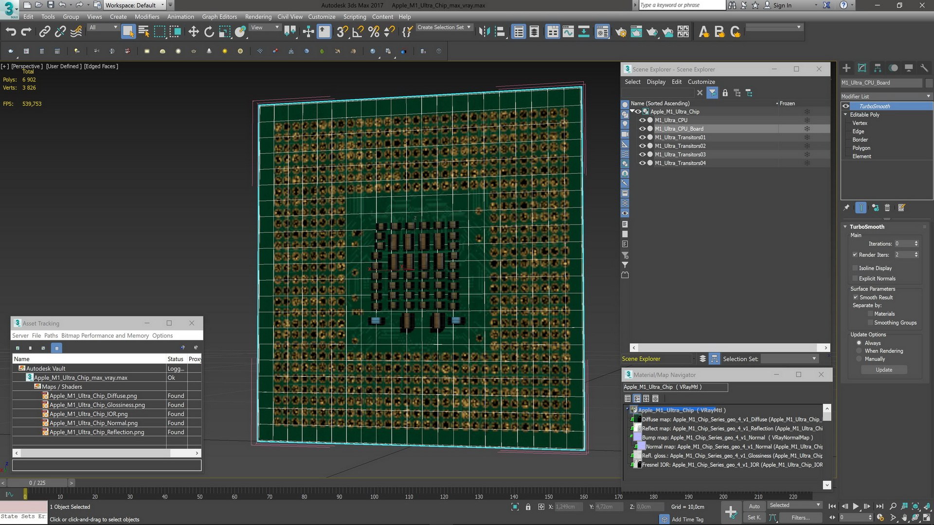 3D Apple M1 Ultra Chip Model - TurboSquid 2113677