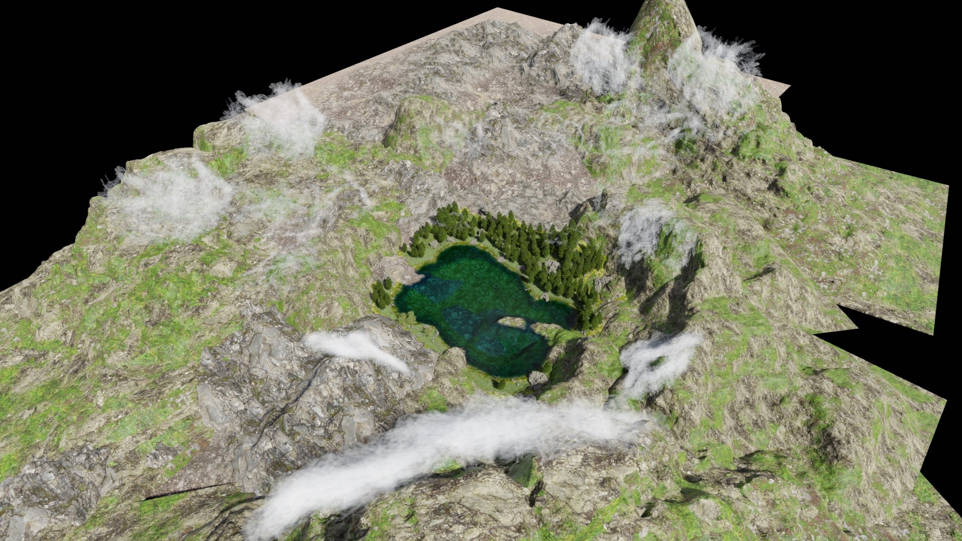 3D Scene Lake - TurboSquid 1704024