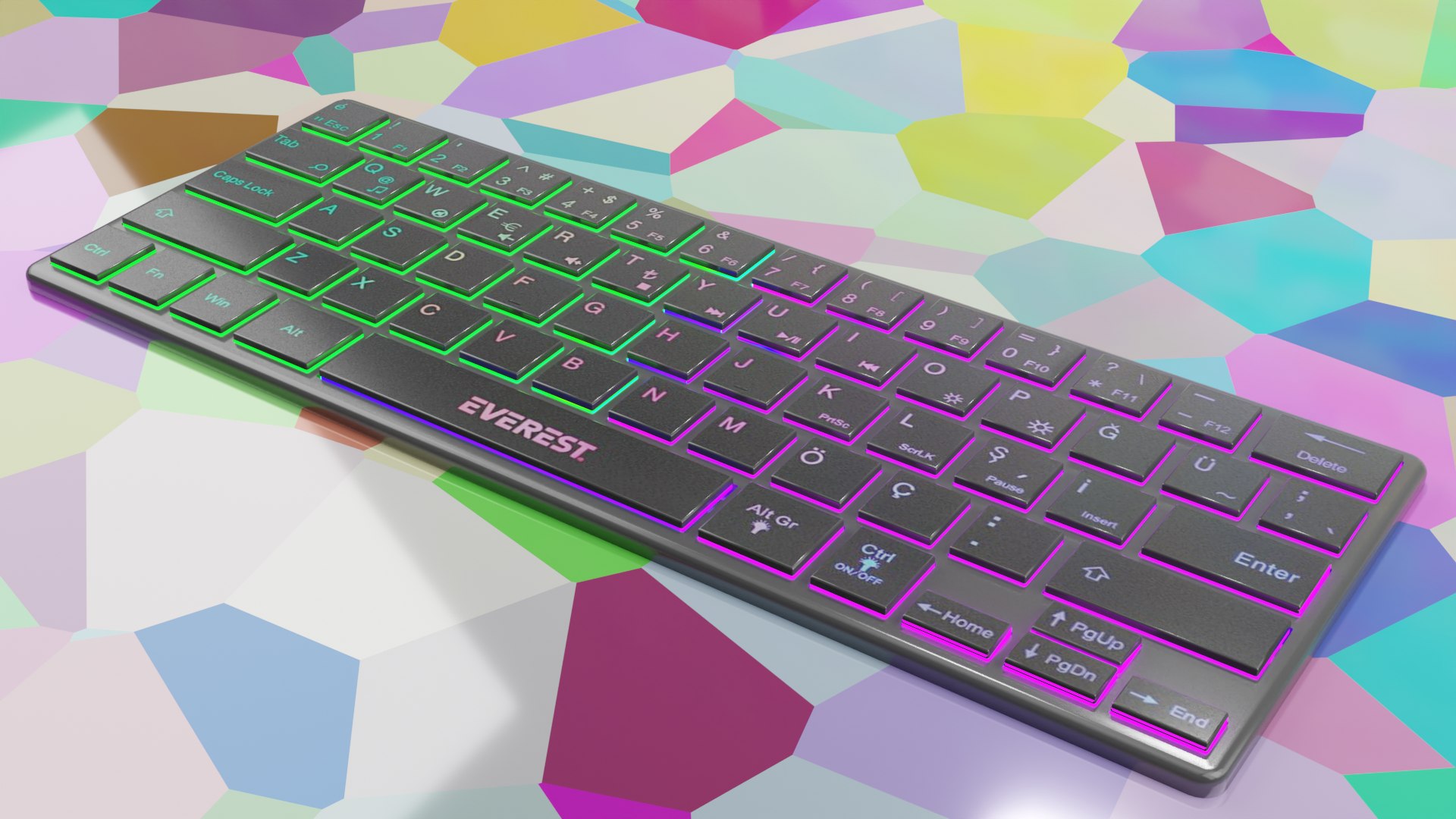 3D 3D RGB Keyboard Model - TurboSquid 1995840